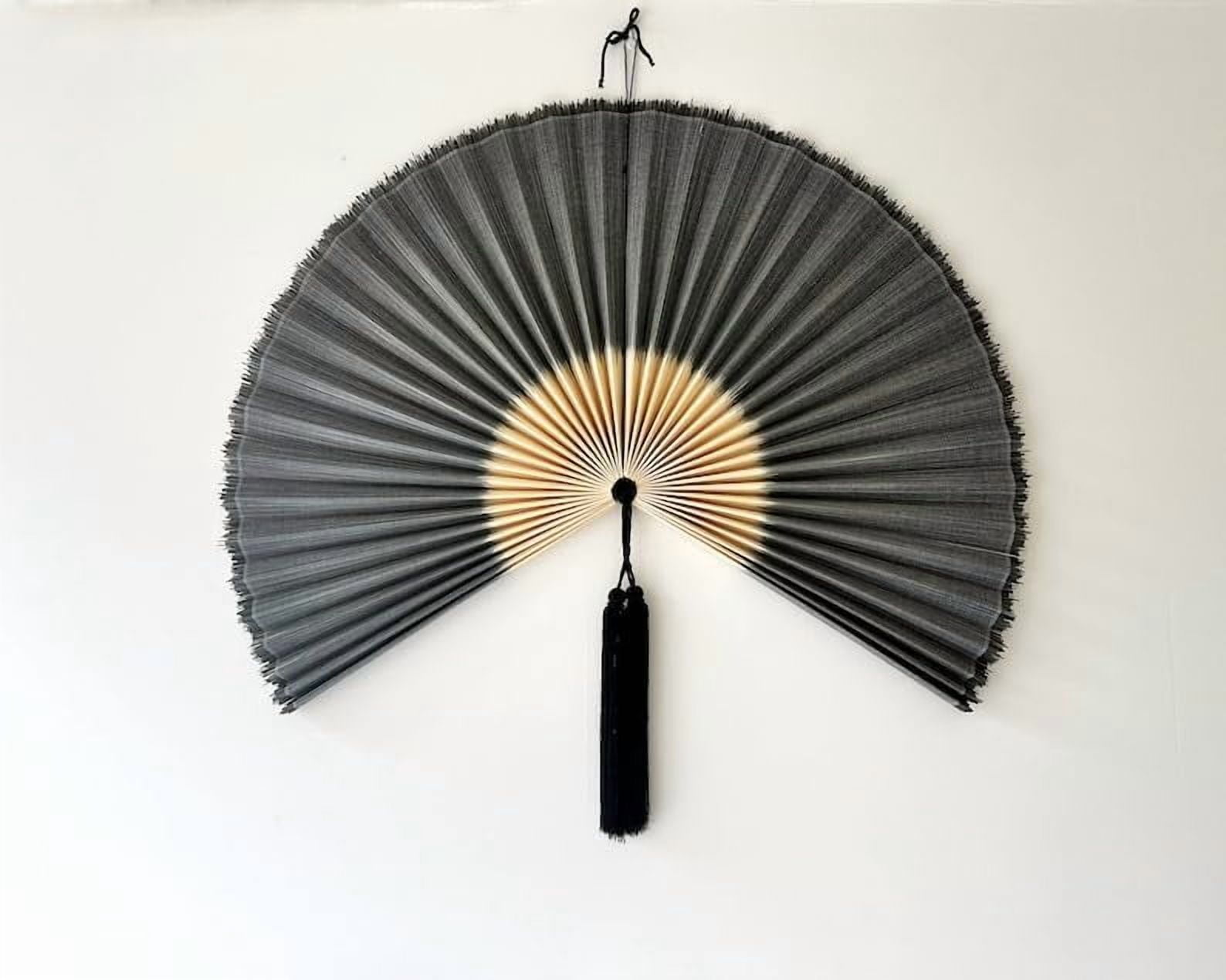 MadeTerra S Bamboo Rustic Fan Wall Decor | Bamboo folding fan wall ...