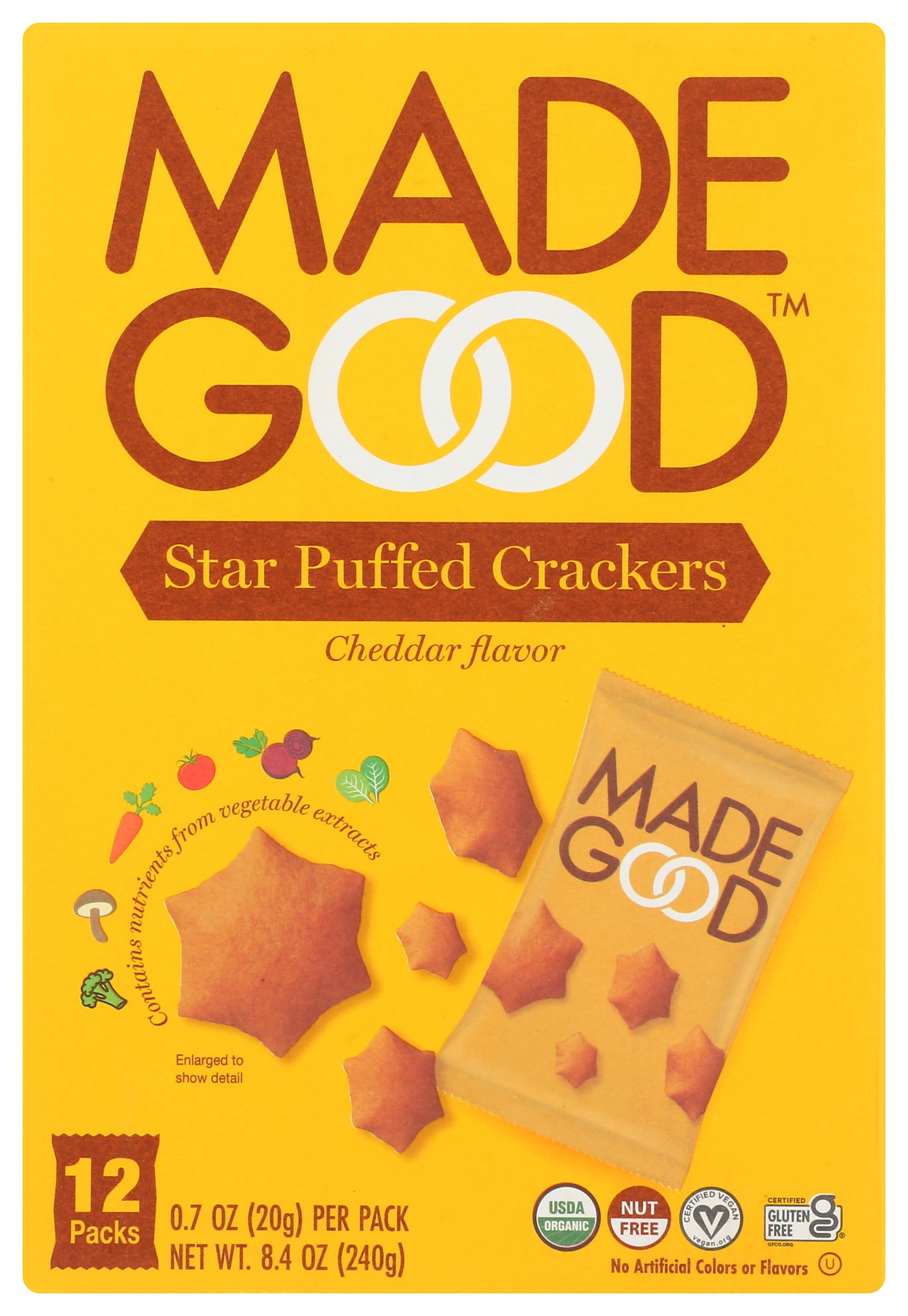 Madegood Cheddar Star Puffed Crackers 8.4 Ounce, Pack Of 3 - Walmart.com