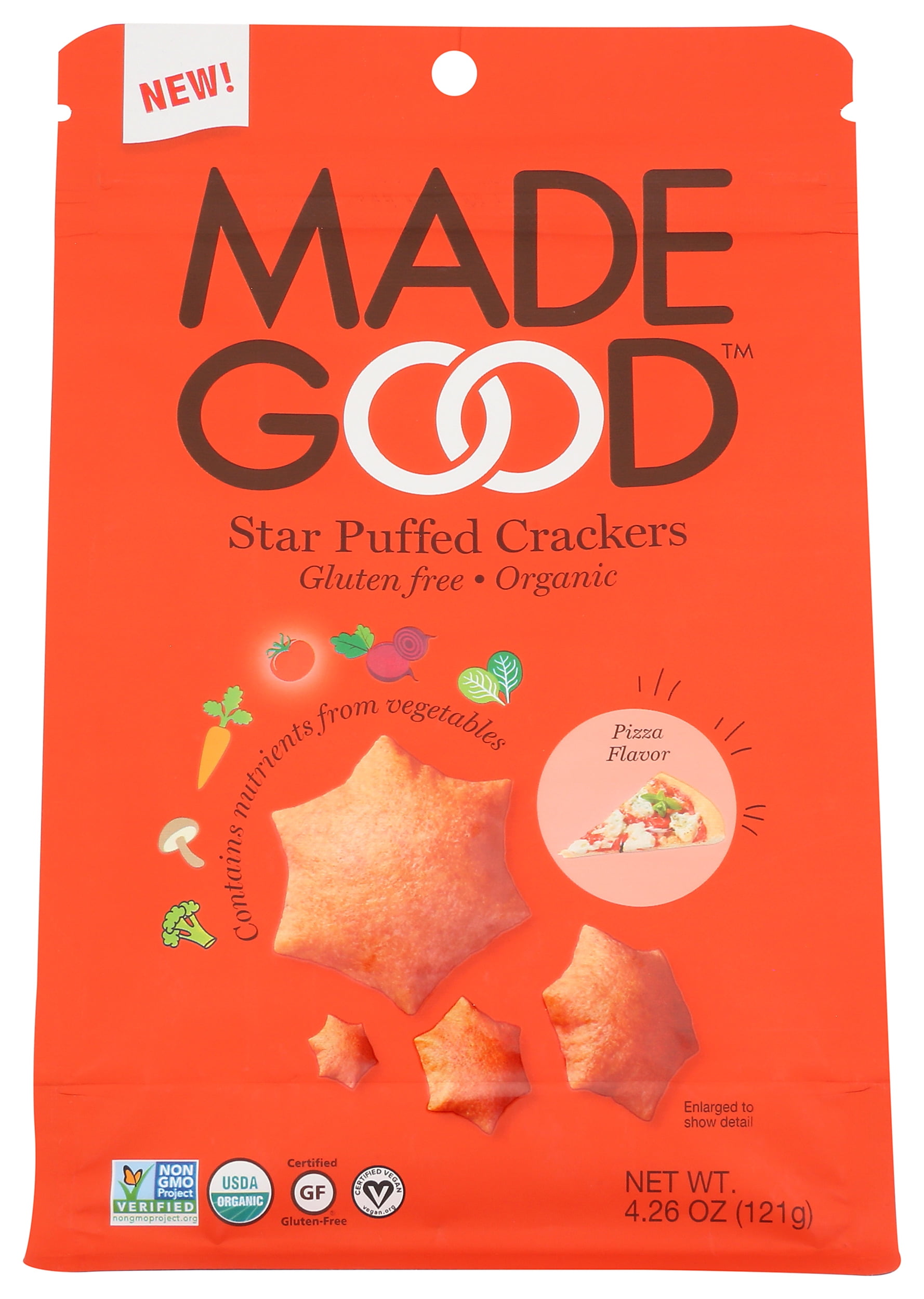 Madegood Pizza Star Puffed Crackers 4.26 Ounce, Pack Of 6 - Walmart.com