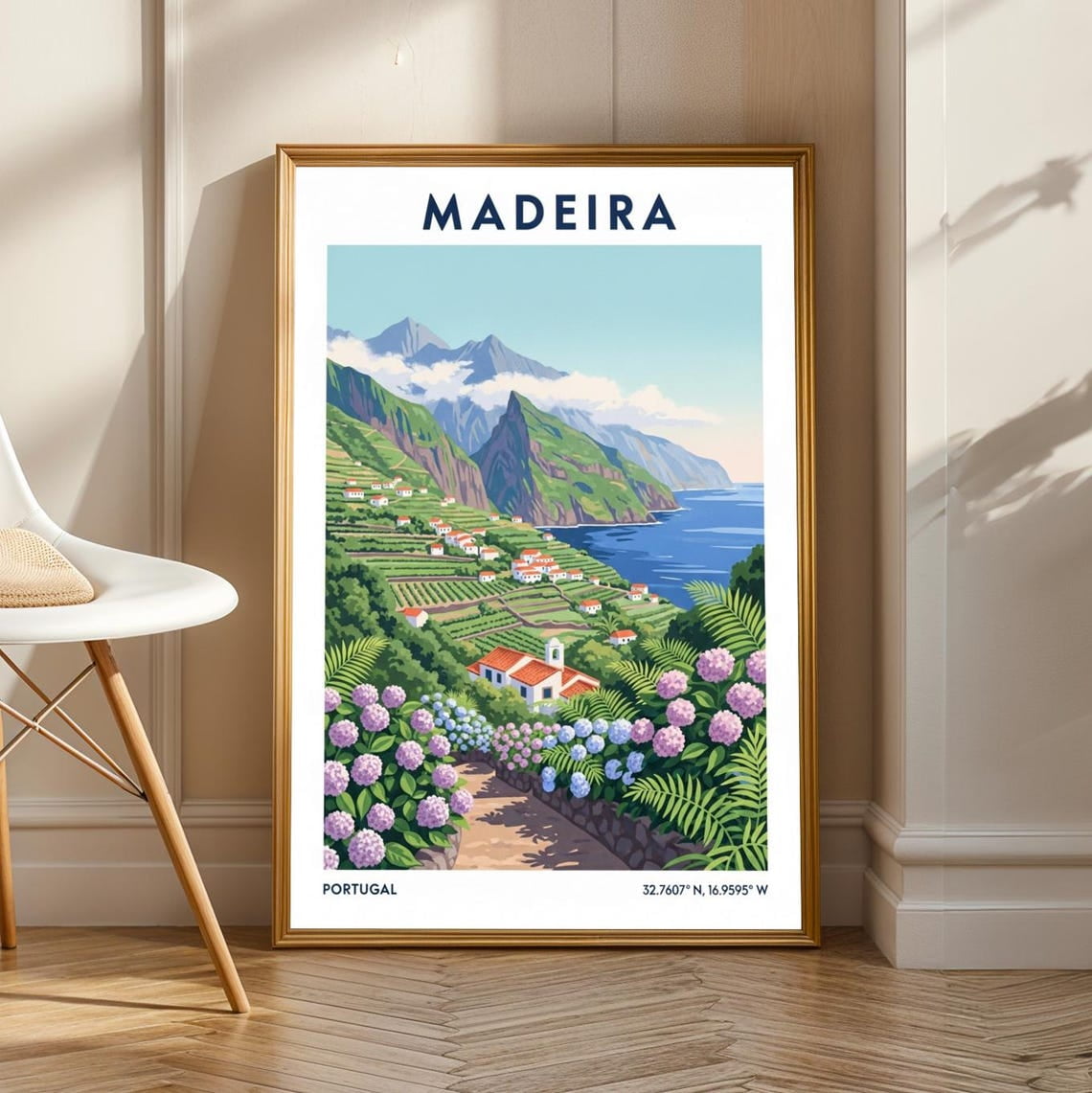 Madeira Landscape Art Print: Vibrant Travel Poster For Scenic Decor ...