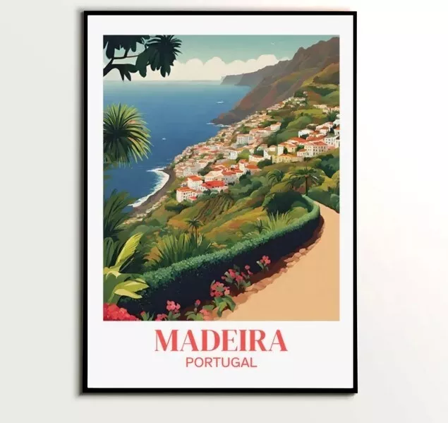 Madeira Portugal Wall Art, Madeiro Poster NO FRAMED POSTER, Home Decor ...