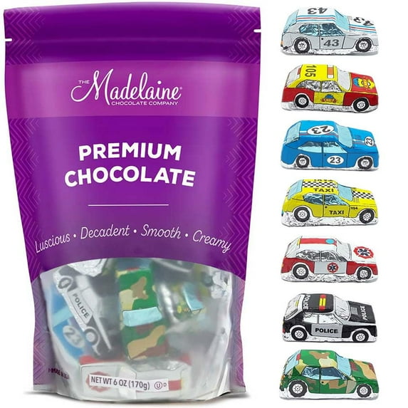 Madelaine Solid Premium Milk BCF26 Chocolate Cars Wrapped In Italian ...
