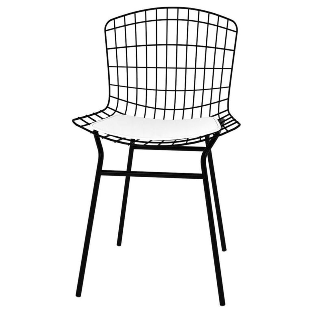 Madeline Chair with Seat Cushion in Black and White - Walmart.com