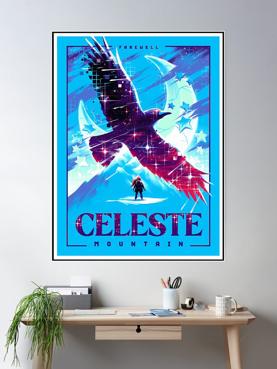 Madeline Game - Badeline Sprite Poster Wall Art, Modern Wall Decor For ...