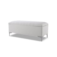 Sophie Storage Bench, Pearl White Boucle - Walmart.com