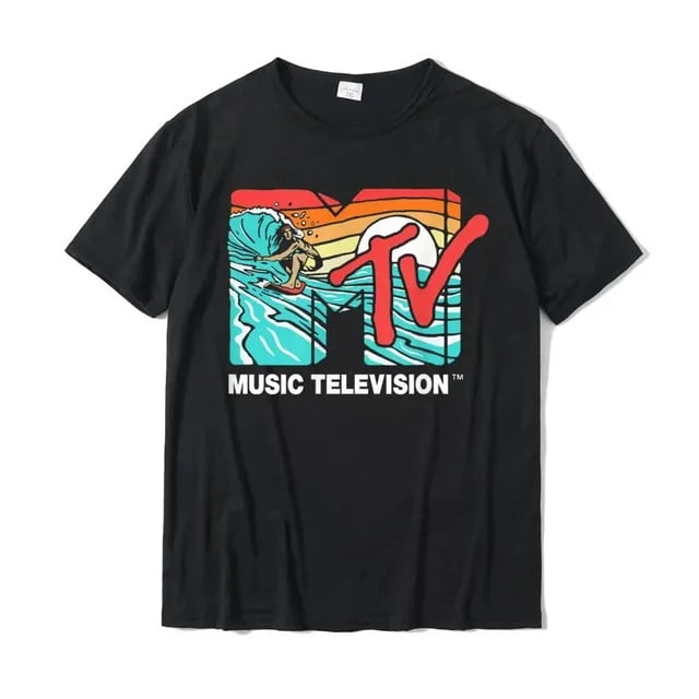 Mademark X MTV - MTV Catch A Wave MTV Surfer Logo Retro Graphic T-Shirt ...