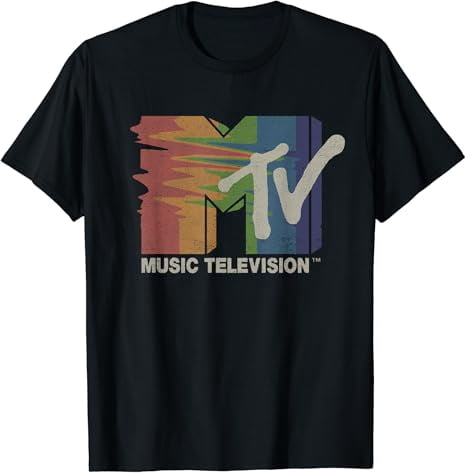 Mademark x MTV - Retro MTV Rainbow TV Glitch Television Screen Color ...