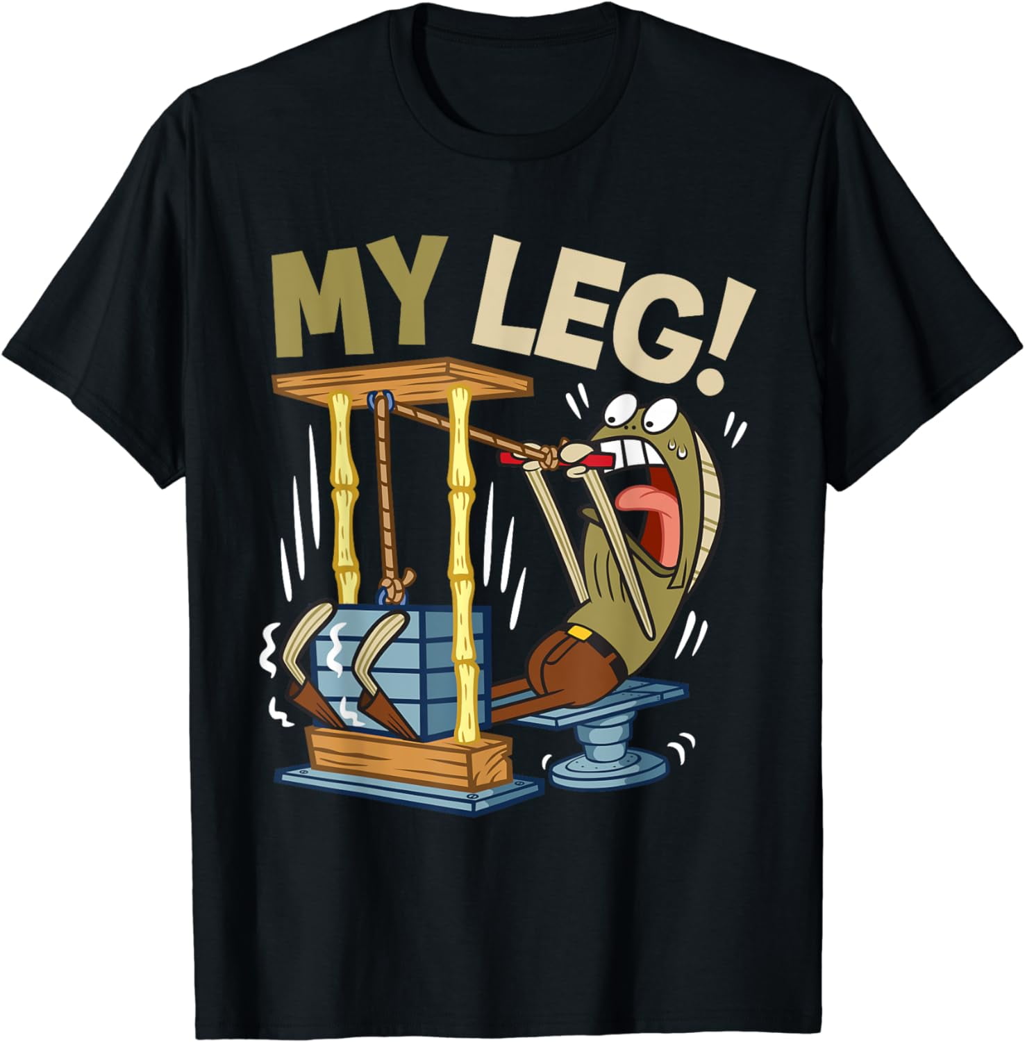 Mademark X Spongebob Squarepants My Leg Legs Day Weight Lifting Bodybuilding Spongebob Gym T