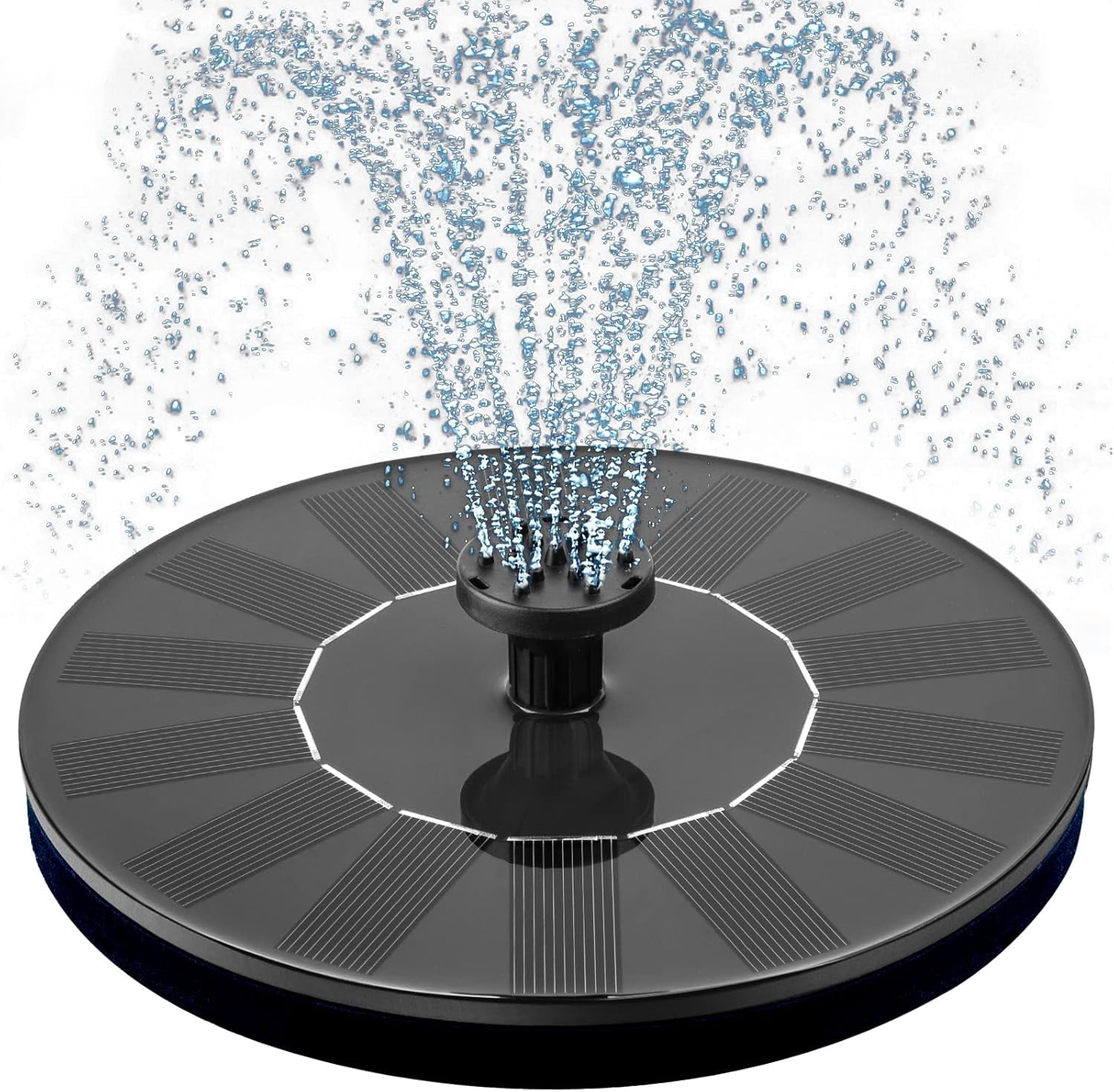 Mademax Solar Bird Bath Fountain Pump, 1W, 6 Nozzles, Battery Backup ...