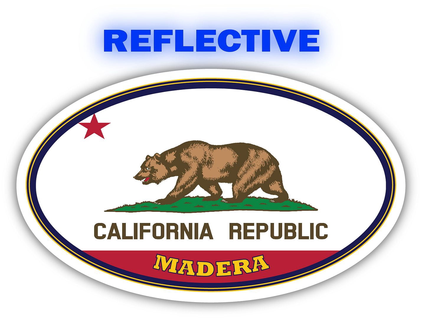 Madera City California State Flag | CA Flag Madera County Oval State ...