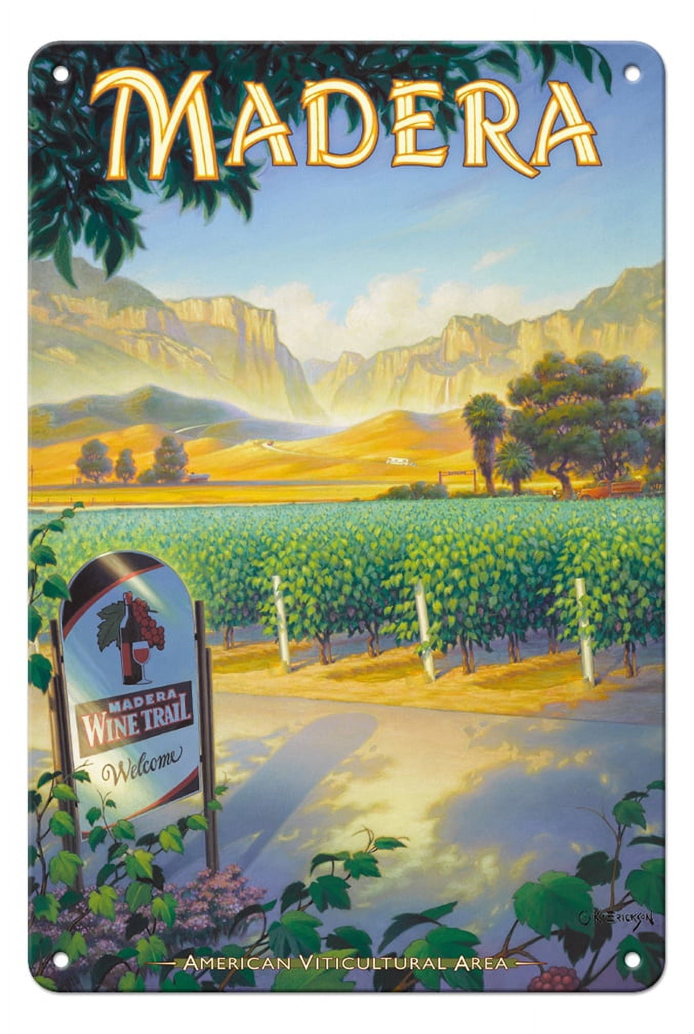 Madera (San Joaquin Valley) Wineries - California Vineyards Wine Country Art by Kerne Erickson ...