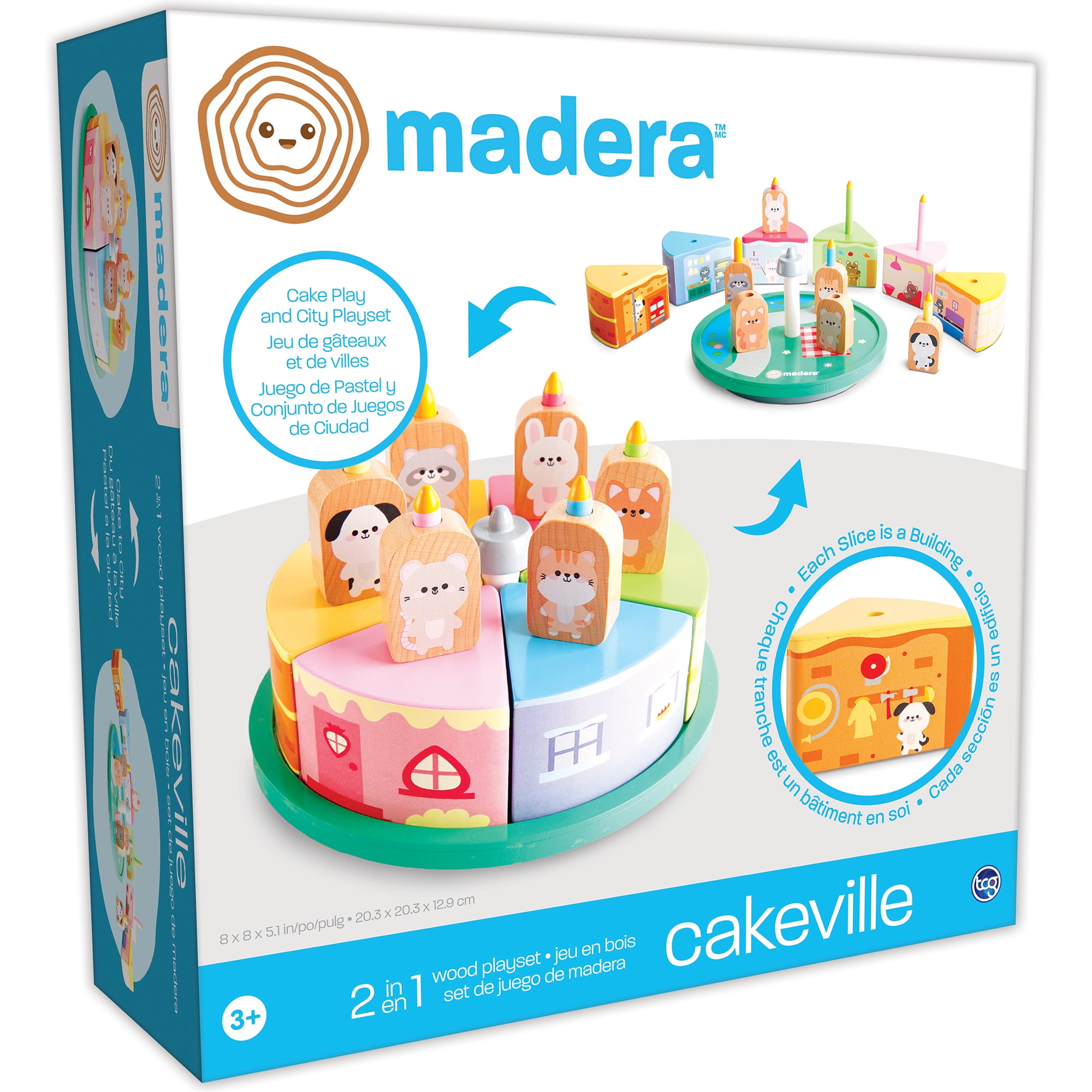 Madera Wood: Cakeville Playset - Activity Scene & Animal Figures ...