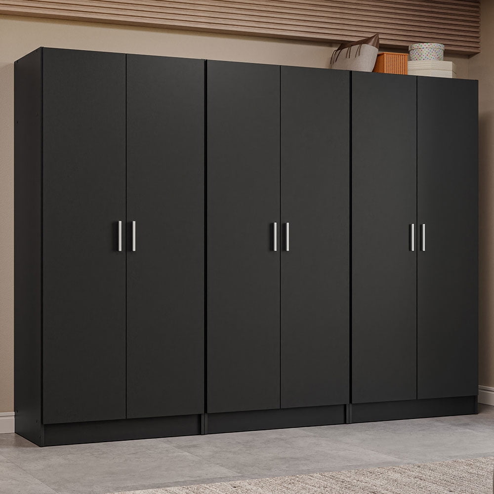 Madesa 6 Doors Storage Cabinet with Ample Shelves Space 94"L Utility ...