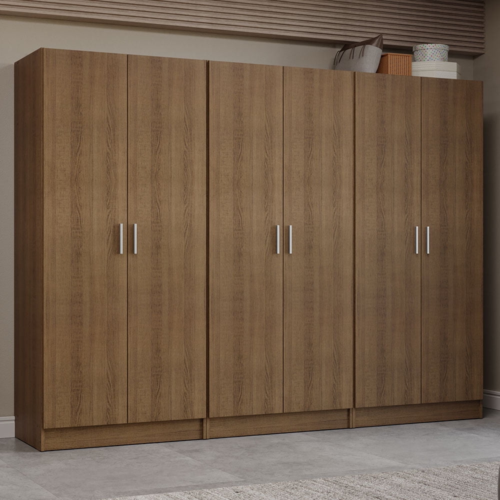 Madesa 6 Doors Storage Cabinet with Ample Shelves Space 94"L Utility ...