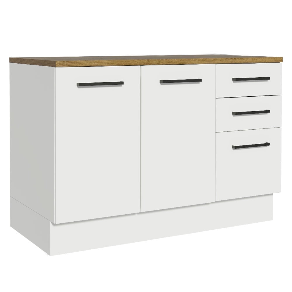 Madesa Hazel Kitchen Storage Buffet Base Cabinet with Adjustable Feet ...