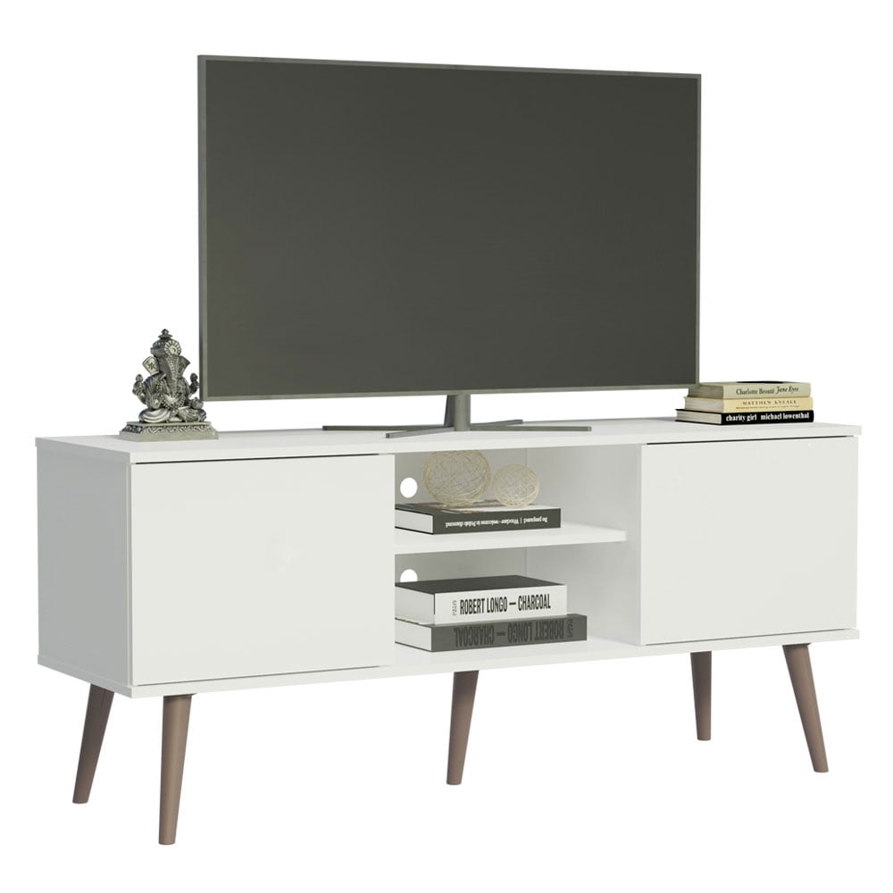 Madesa Modern Entertainment Center Console, TV Stand with 2 Doors, 2 ...