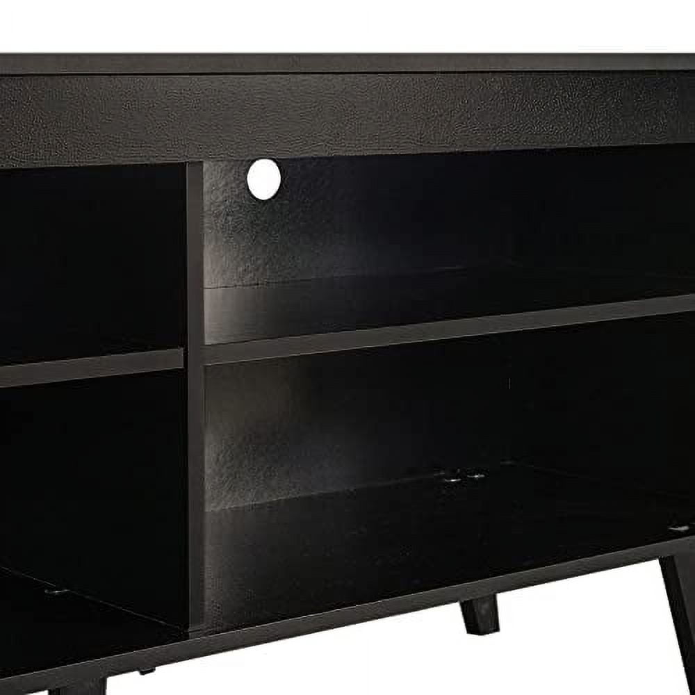 Madesa TV Stand Entertainment Center with 4 Shelves and Cable ...