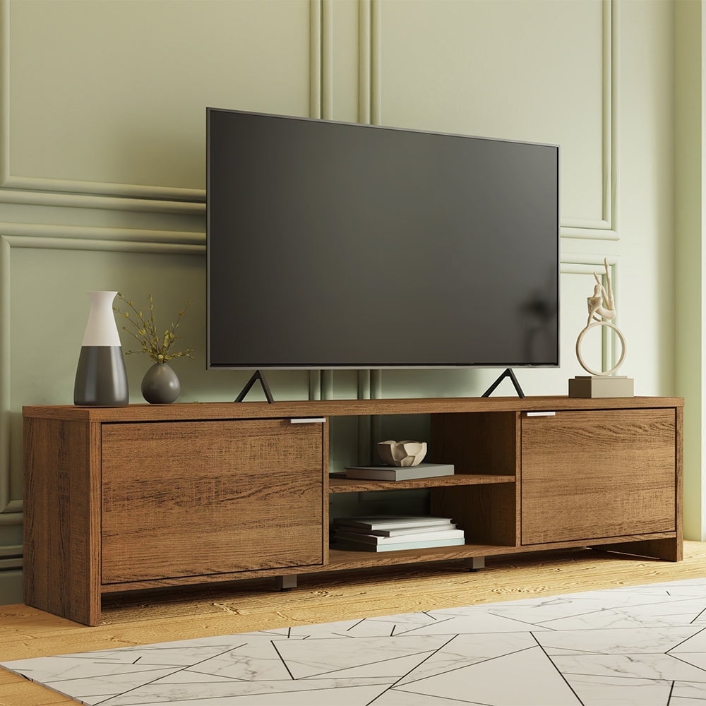 Madesa TV Stand Large Media Console with Cable Management for 65, 75 ...