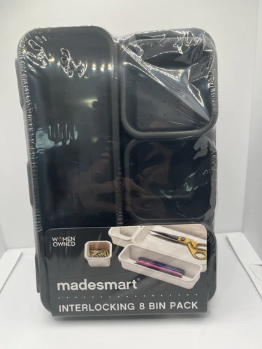 Madesmart 8 Piece Interlocking Bin Pack, Drawer Organizer, New ...