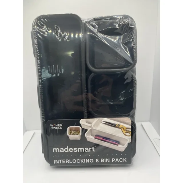 Madesmart 8 Piece Interlocking Bin Pack, Drawer Organizer, New ...