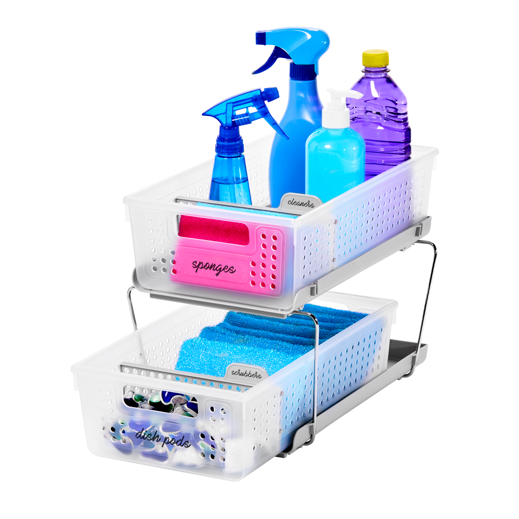 madesmart 2-Tier Multipurpose Organizer with Divided Slide-Out Bins ...