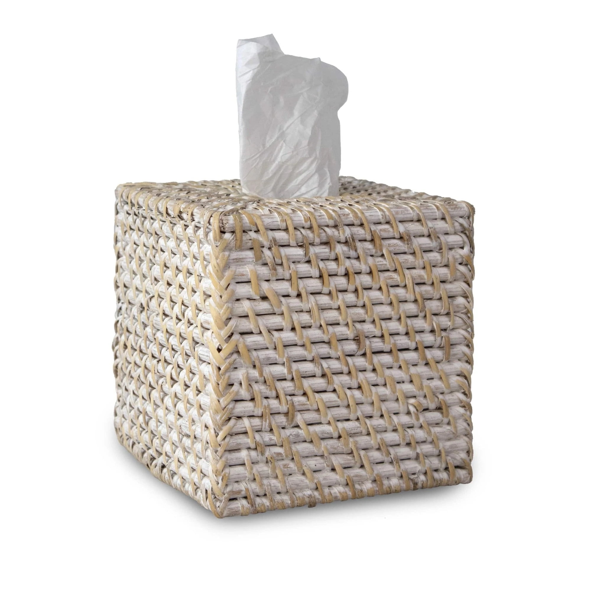 Madeterra Cube Rattan Wicker Tissue Box Cover - Walmart.com