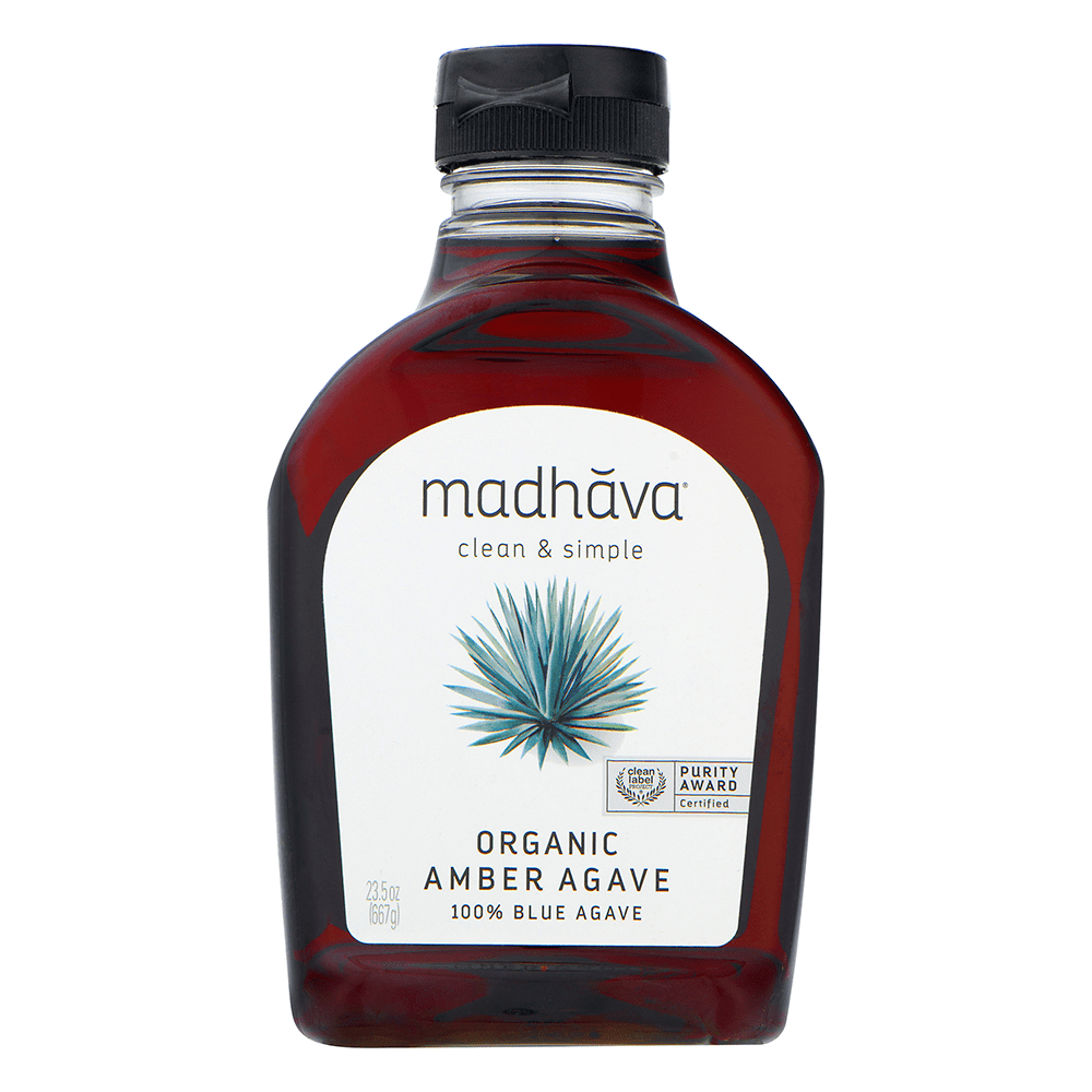 Madhava Organic Amber Agave, 100% Blue Agave Sweetener Sugar Substitute ...