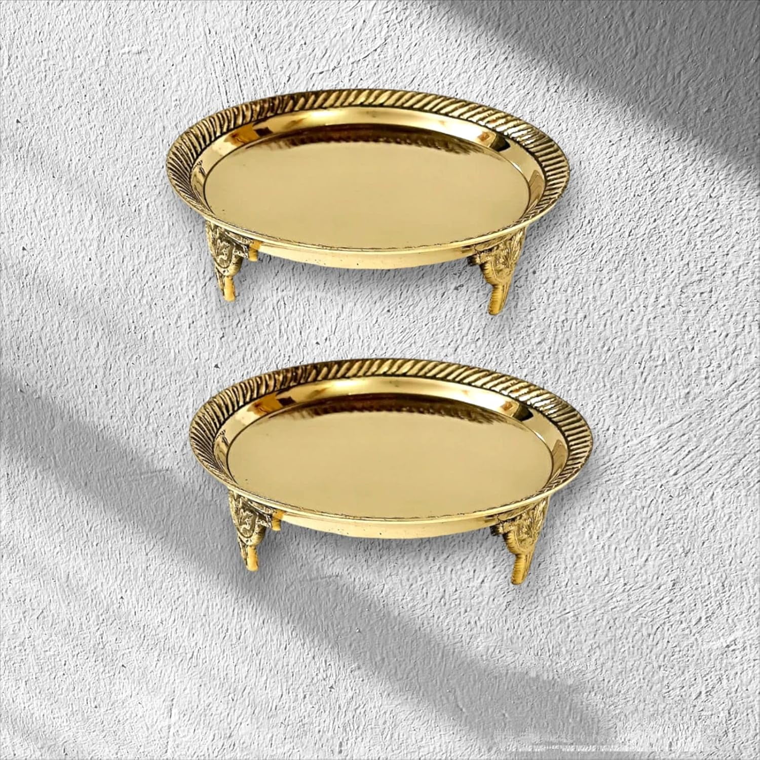 Madhura eStores Brass Decorative Round Pooja Kamatshi Diya and God Statue Stand GOD DEEP Decor ...