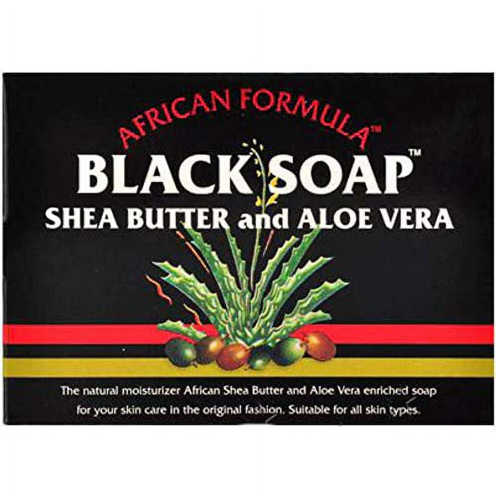 Madina African Black Soap Shea Butter and Aloe Vera, 3.5 oz (Pack of 12) - Walmart.com
