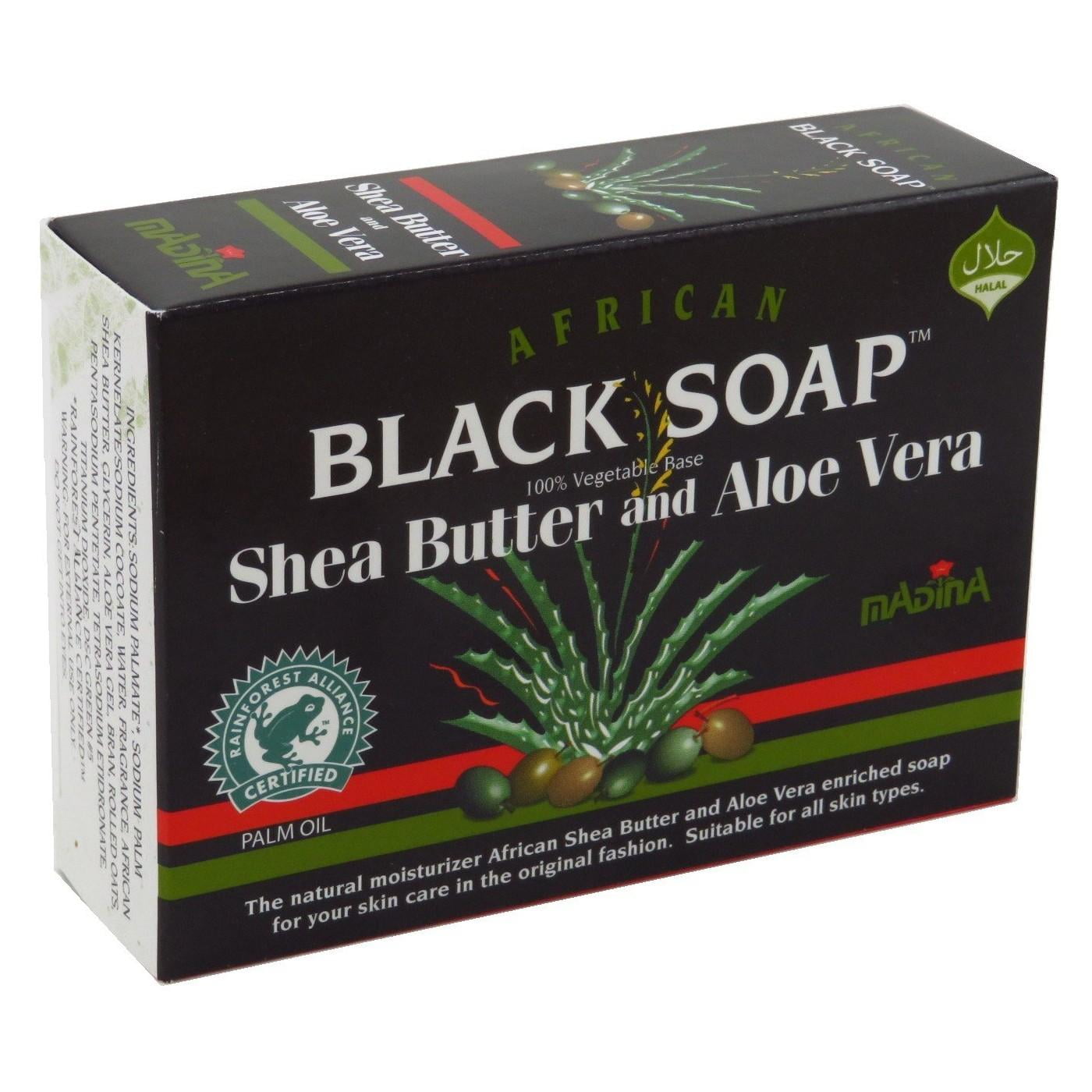 Madina African Shea Butter And Aloe Vera Soap 3.5 Oz.,Pack of 6 ...