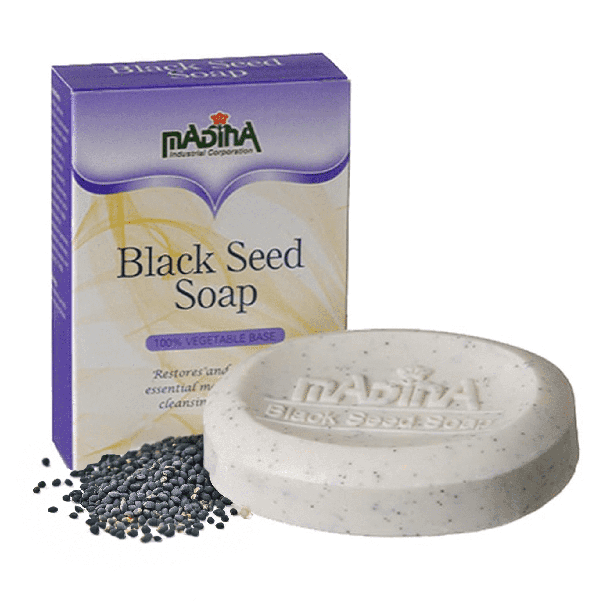 Madina Black Seed Soap with Shea Butter - 100% Vegetable Based ...