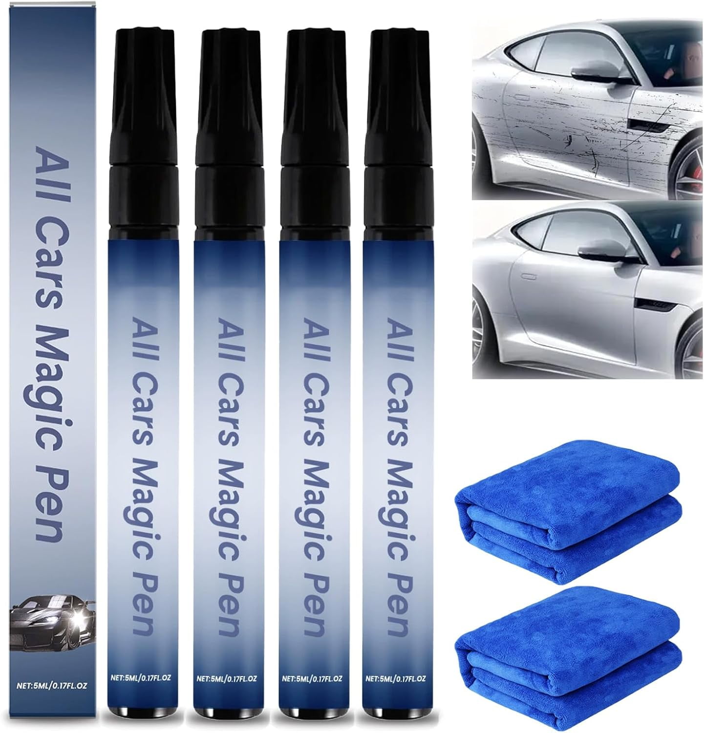 Madinae Scratch Pen, All Cars Magic Pen Car Scratch Remover Set, Quick ...