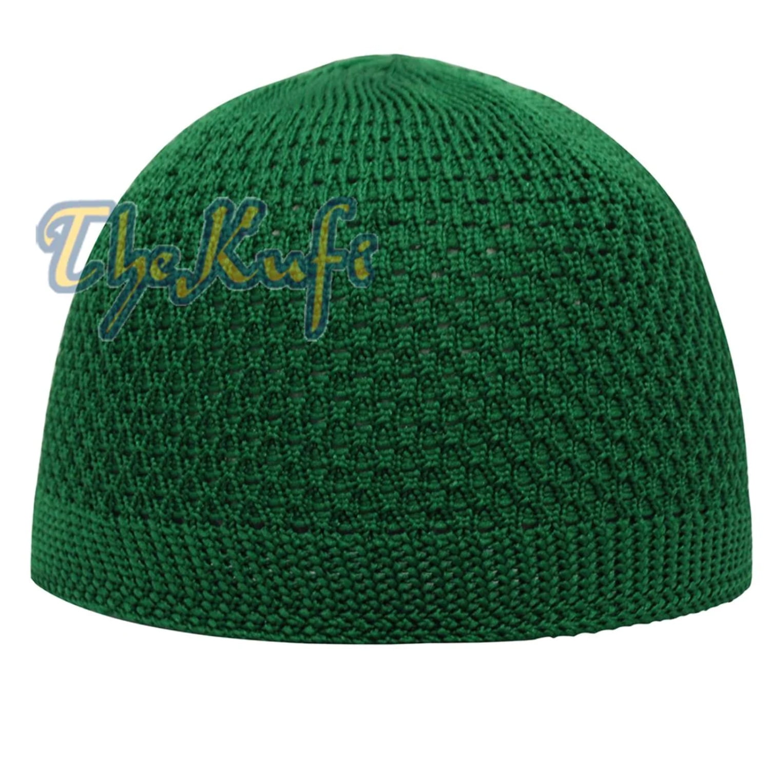 Madinah Green Nylon Kufi Cap Open-weave Knitted Head Cover Prayer ...