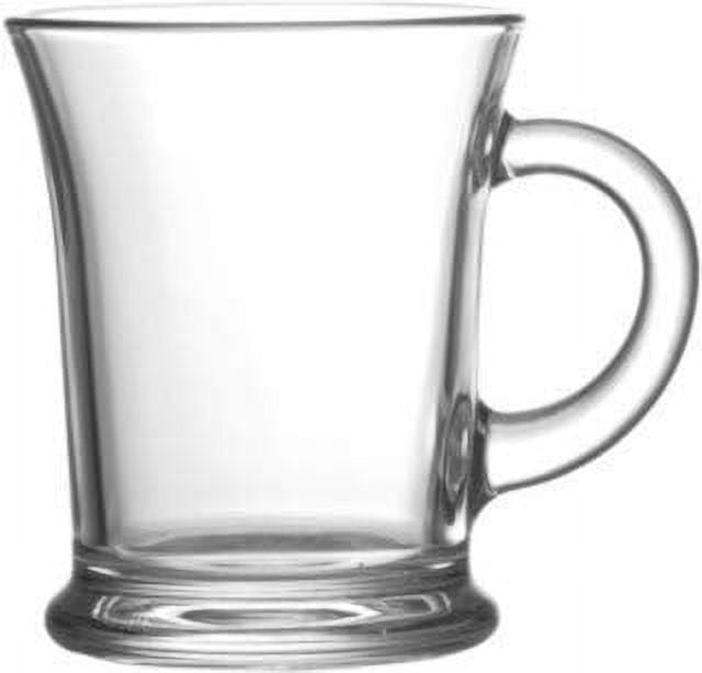 Madison Clear Glass Coffee Mugs, 13 Oz, Heavy Base, Transparent ...