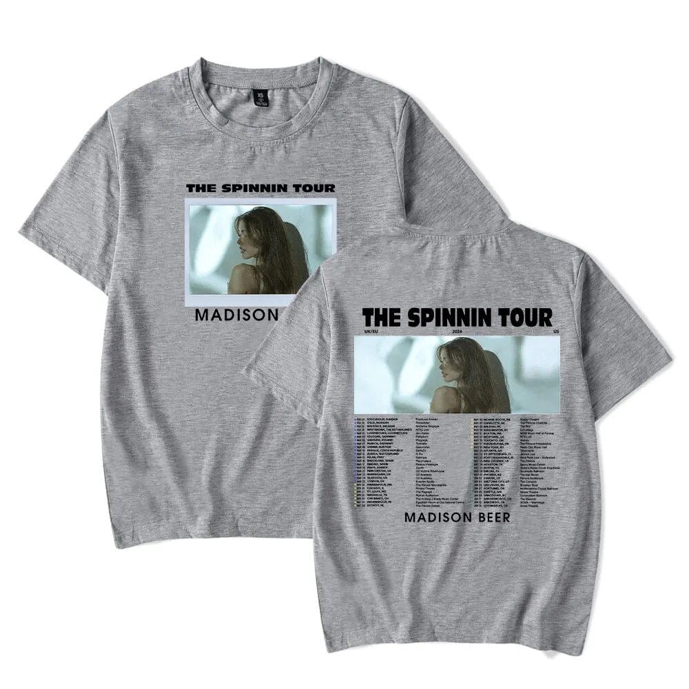 Madison Beer 2024 The Spinnin Tour Merch Short Sleeve T-shirt Unisex ...