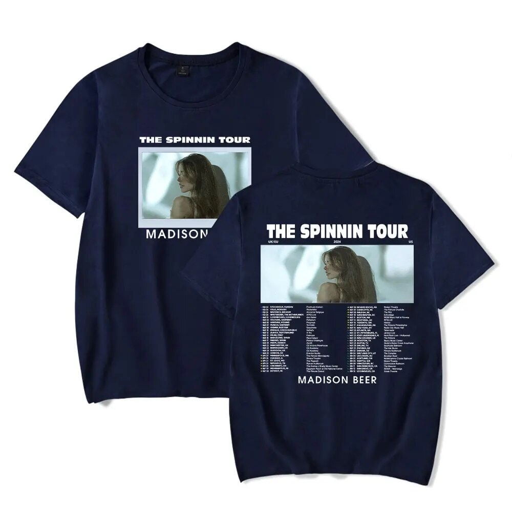 Madison Beer 2024 The Spinnin Tour Merch Short Sleeve T-shirt Unisex ...