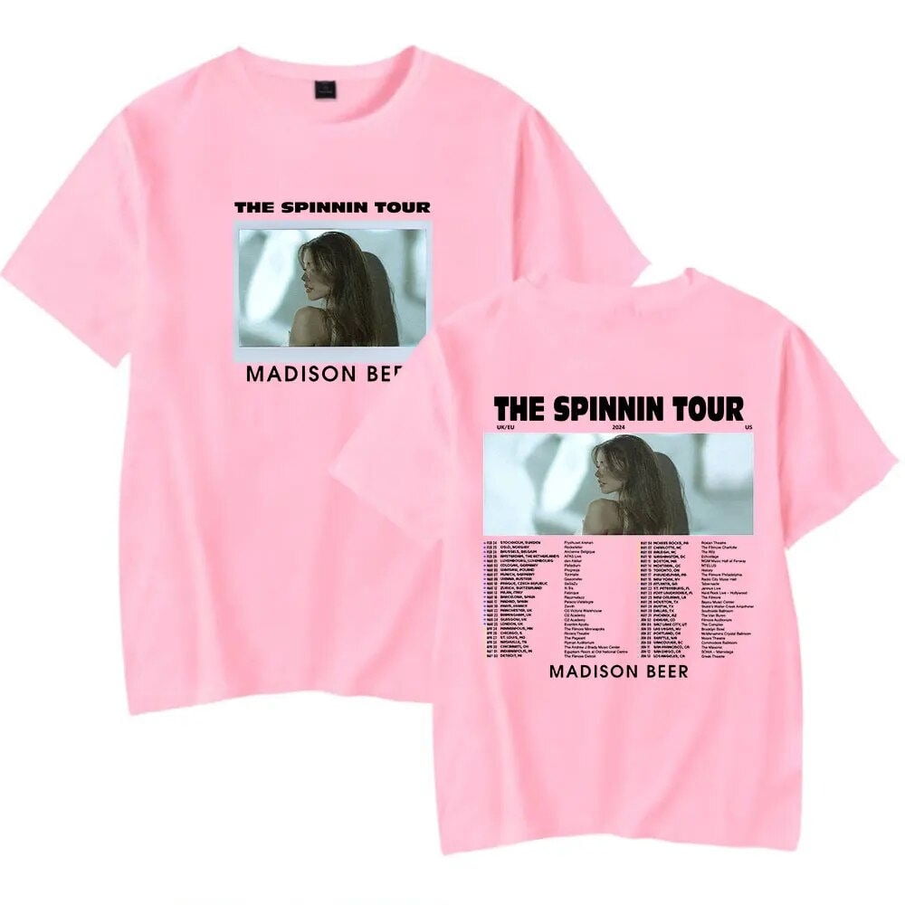 Madison Beer 2024 The Spinnin Tour Merch Short Sleeve T-shirt Unisex ...