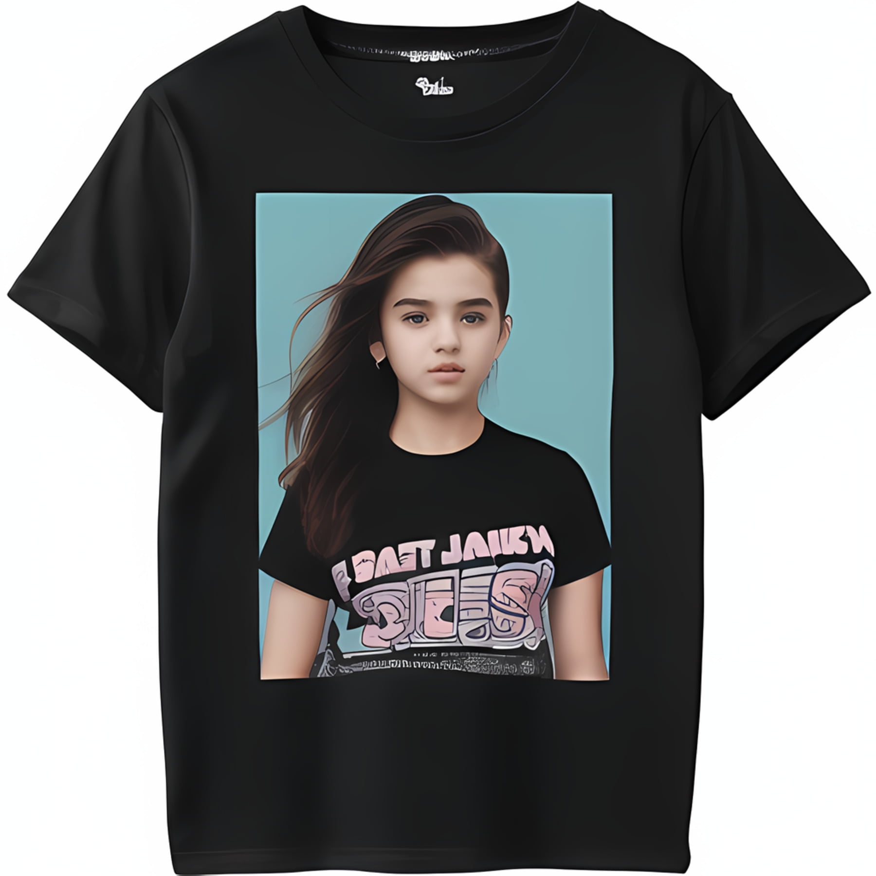 Madison Beer Photo T-Shirt Realistic Cartoon Style Design with ...