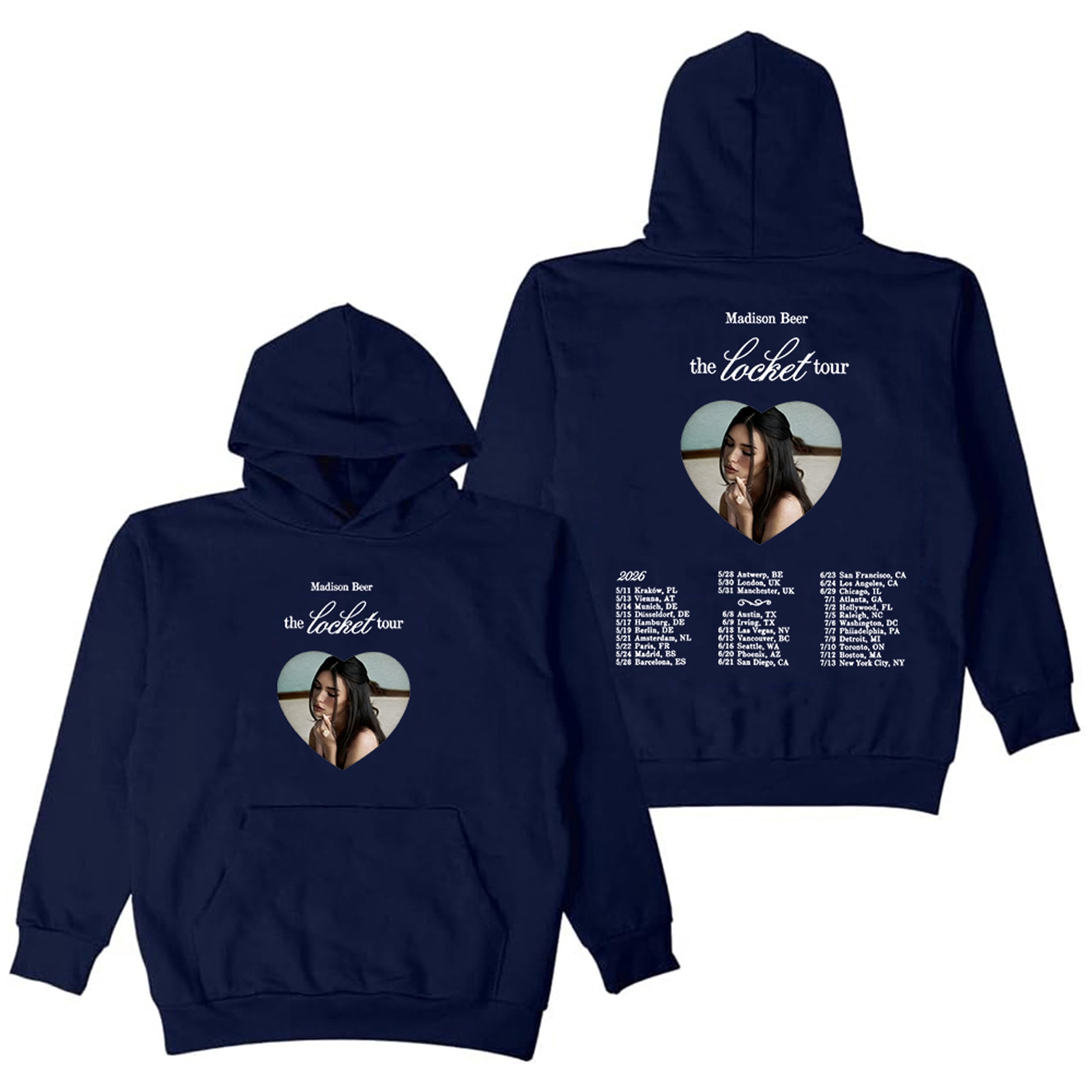Madison Beer The Locket Tour 2026 Hoodie Long Sleeve Men Women Hooded ...