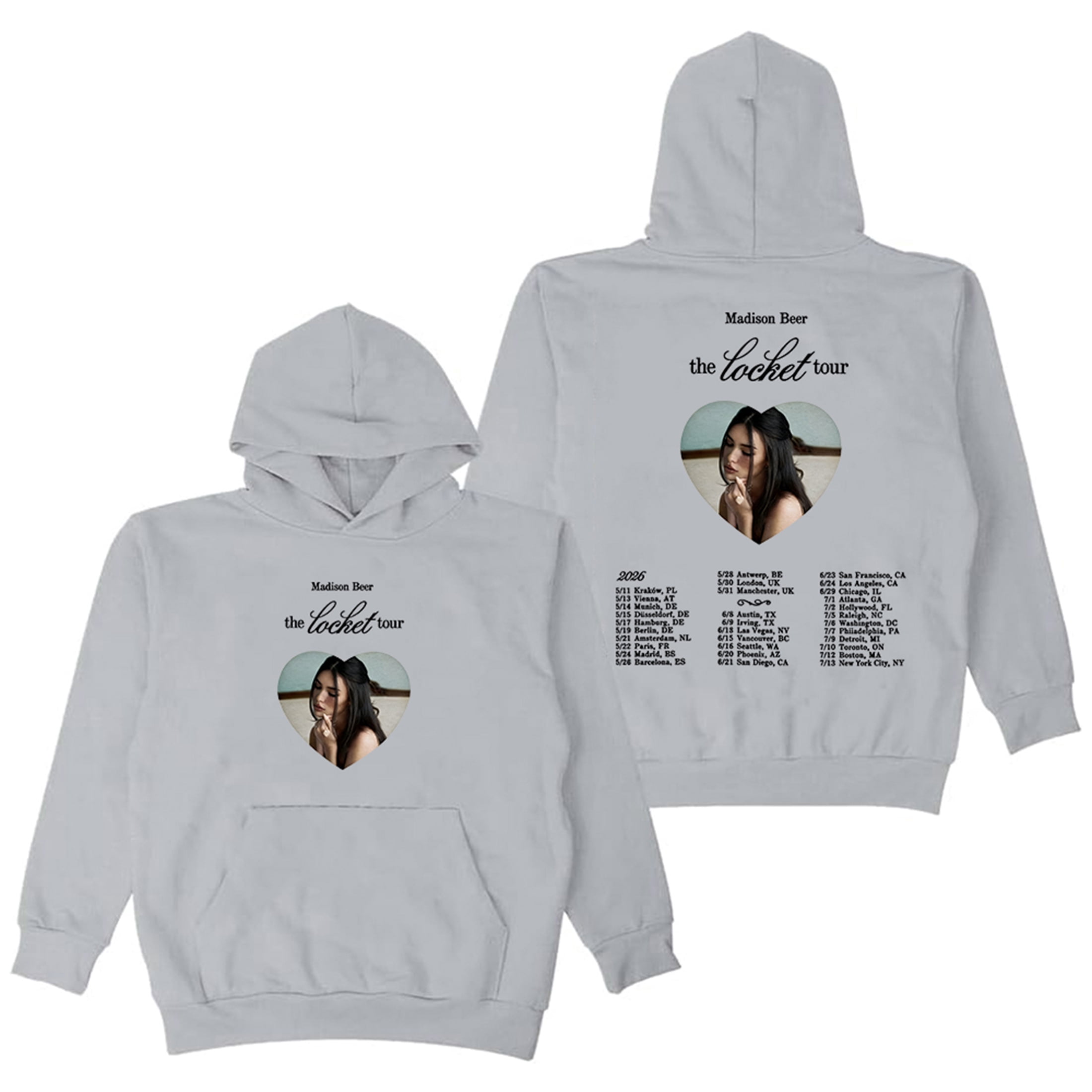 Madison Beer The Locket Tour 2026 Hoodie Long Sleeve Men Women Hooded ...