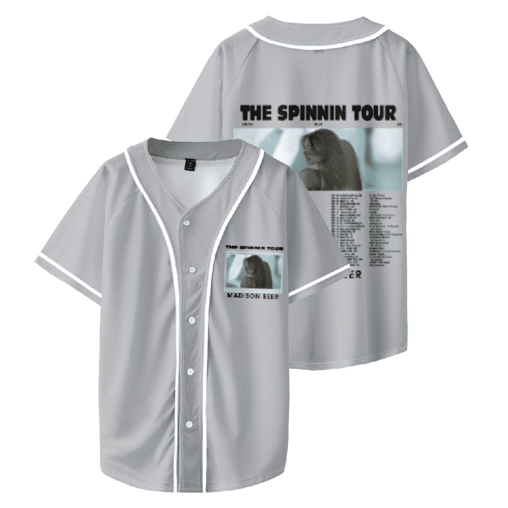 Madison Beer The Spinnin Tour Baseball Jersey 3D Print Summer Hip Hop ...