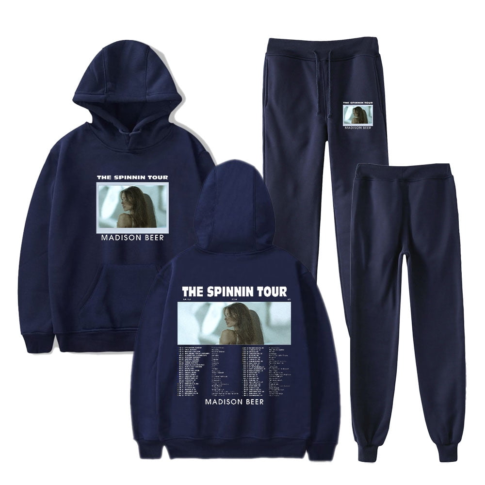 Madison Beer The Spinnin Tour Hoodie Suit HipHop Style 2 Pieces Sets ...