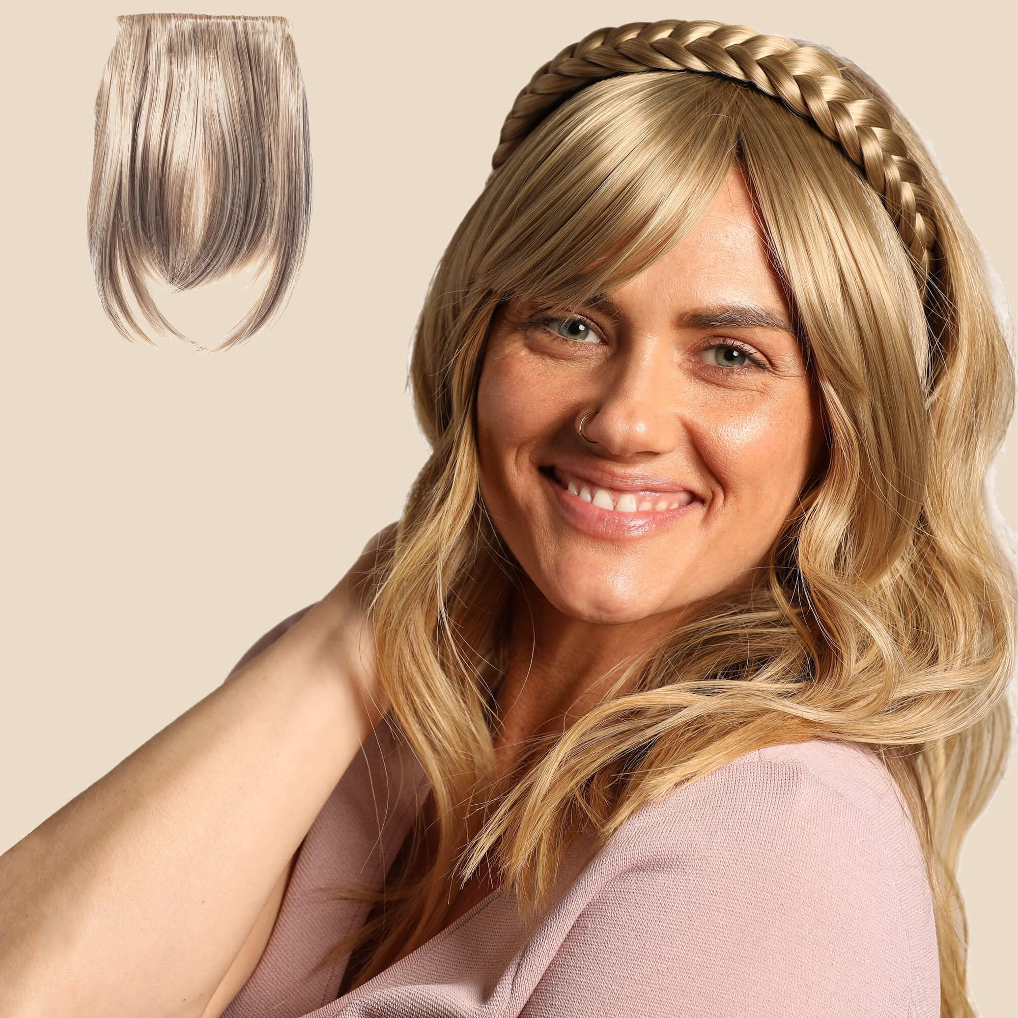 Madison Braids Women's Long Bangs Hair Extension - Natural Looking ...
