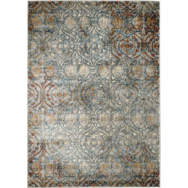 Madison Collection - 4x5 Abstract Cream/Multi-Colored Modern Area Rug ...