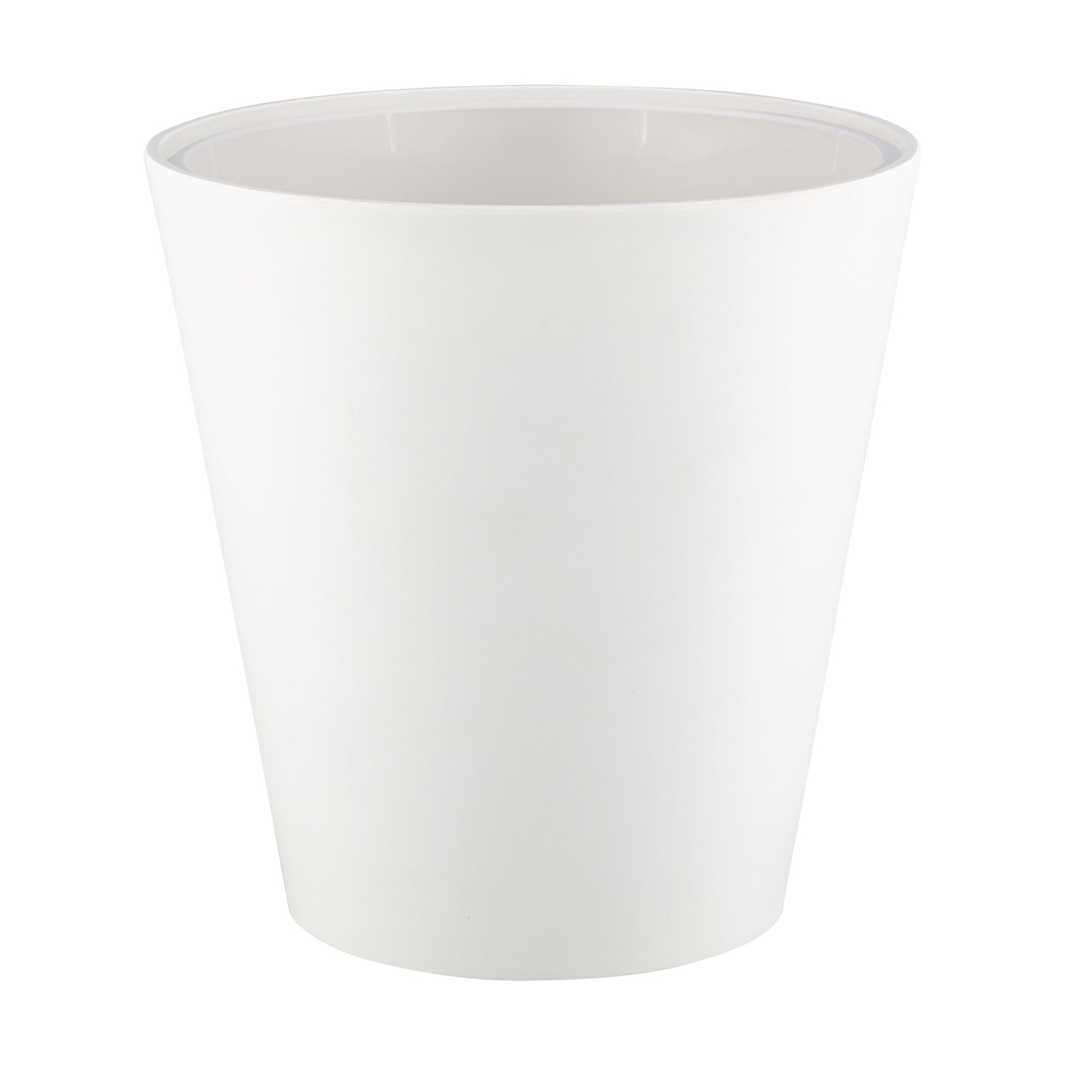 Madison Collection White Designer Wastebasket & Full Liner (2pc Set ...