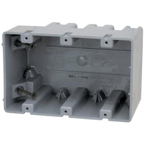 Madison Electric 57 cu. in. 3 Gang Electrical Box, Gray - Walmart.com