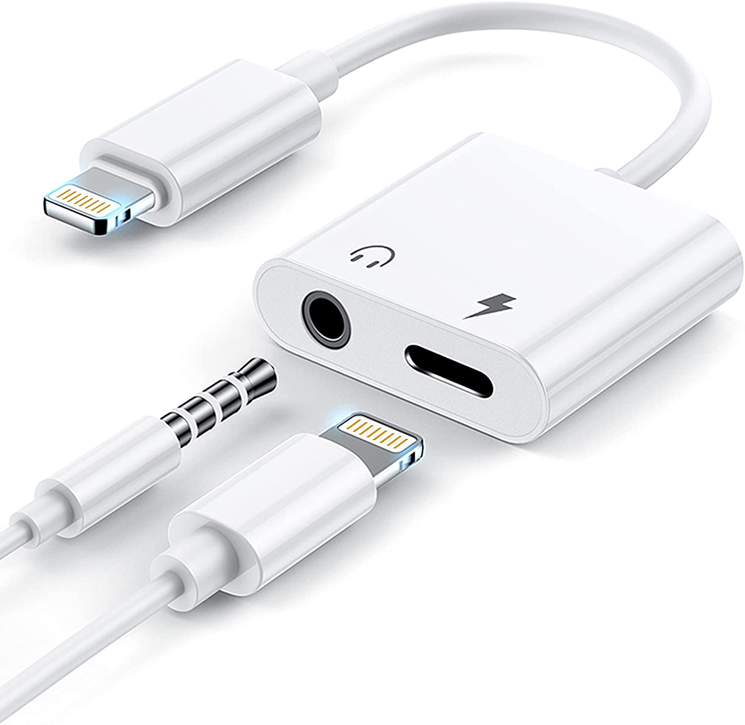onn. Lightning to 3.5mm Jack Headphone Adapter - Walmart.com