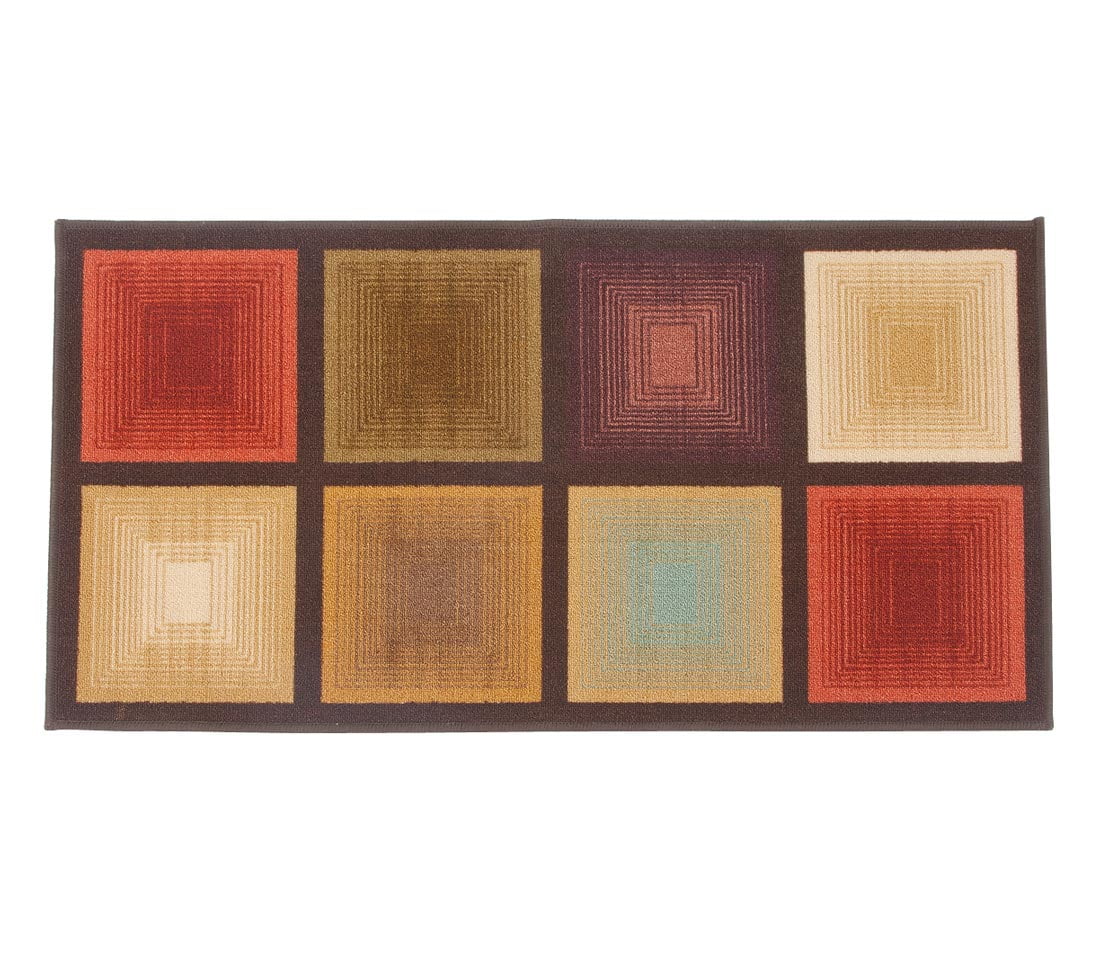 Madison Home 26 x 45 in. Optic Squares Area Rug, Brown - Walmart.com