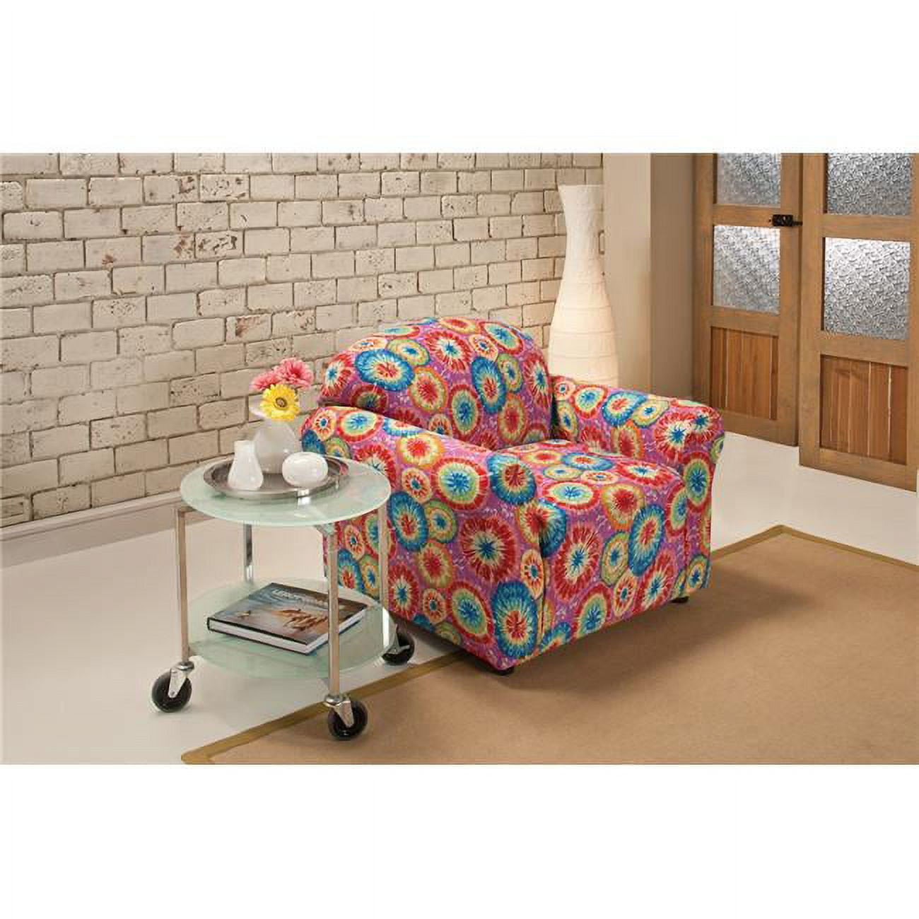 Madison JER-CHAIR-TD Stretch Jersey Chair Slipcover, Tie Dye - Walmart.com