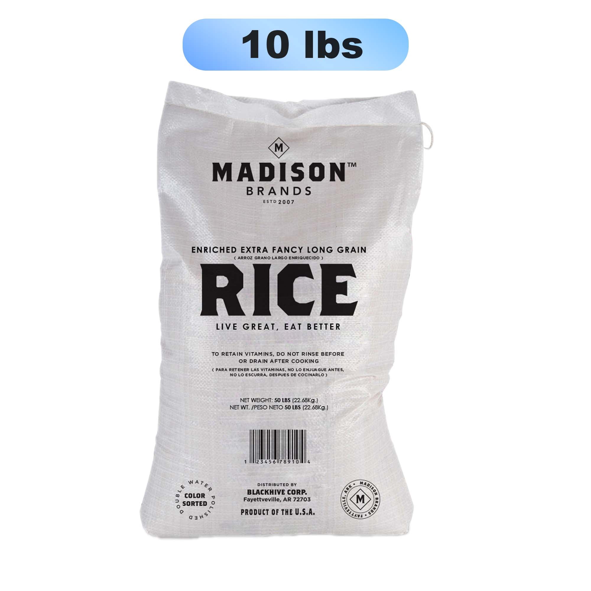 Madison - Long Grain Enriched Rice 4% - a Smart Choice - 10 Lbs ...